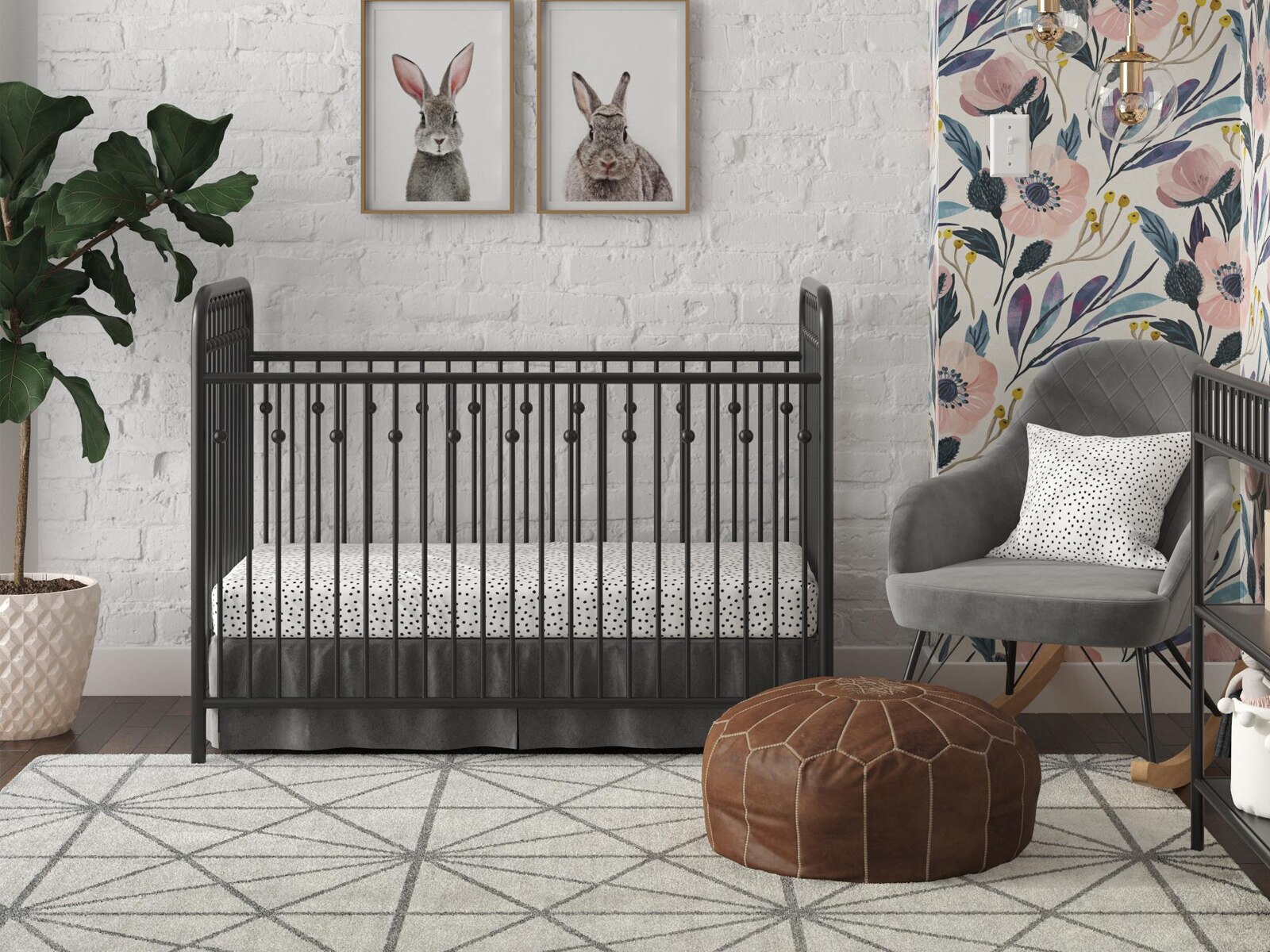 Little Seeds Monarch Hill Ivy Metal Baby Crib | Mattress Firm