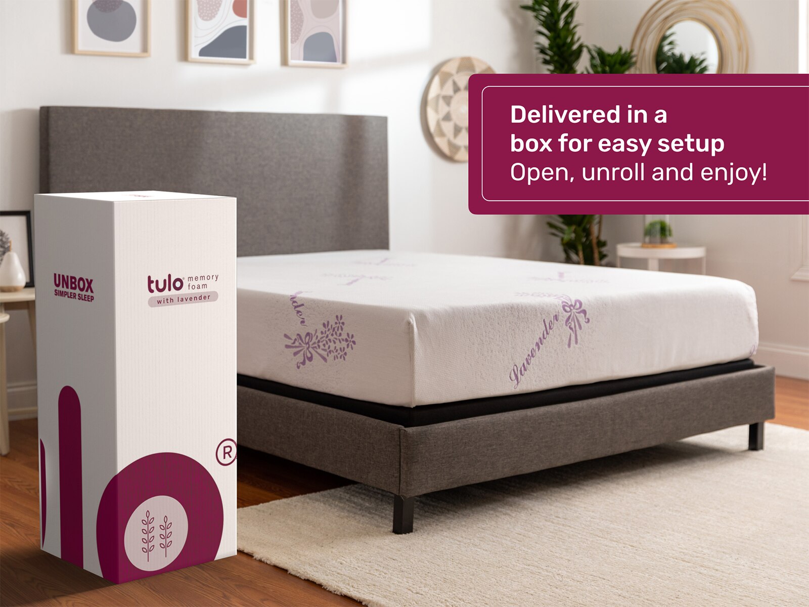 Tulo Lavender 10" Medium Plush Memory Foam Mattress | Mattress Firm