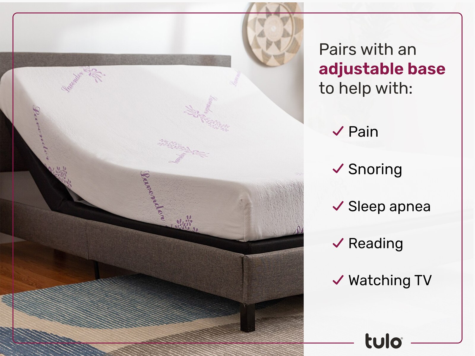 Tulo Lavender 12" Plush Memory Foam Mattress | Mattress Firm