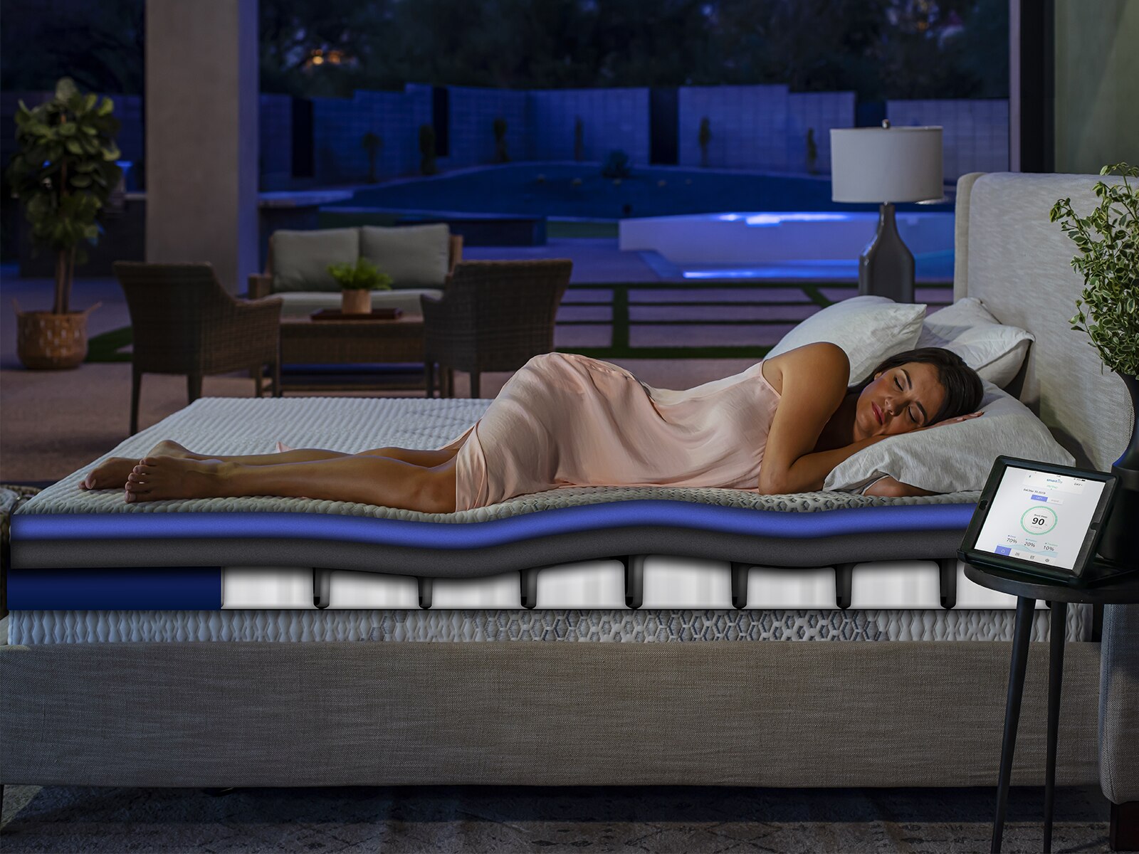 King Koil SmartLife Saffron 12" Mattress W/ Wired Remote | Mattress Firm